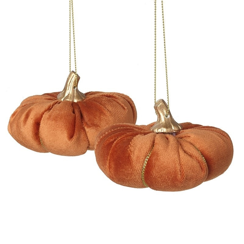 Hanging Orange Velvet Pumpkin – itsy Bitsy Boutique