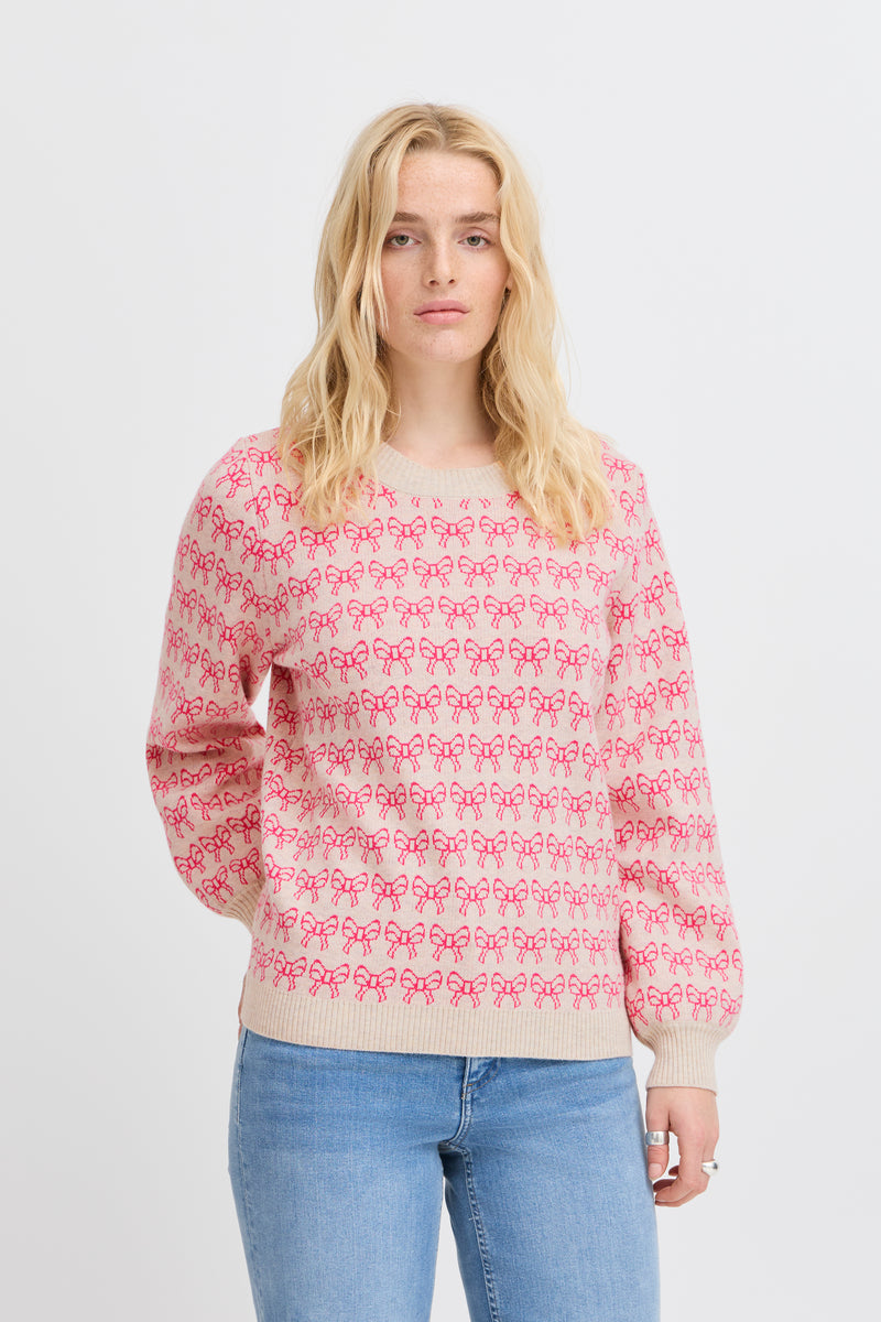 The Brielle Bow Print Knit | Pink – itsy Bitsy Boutique