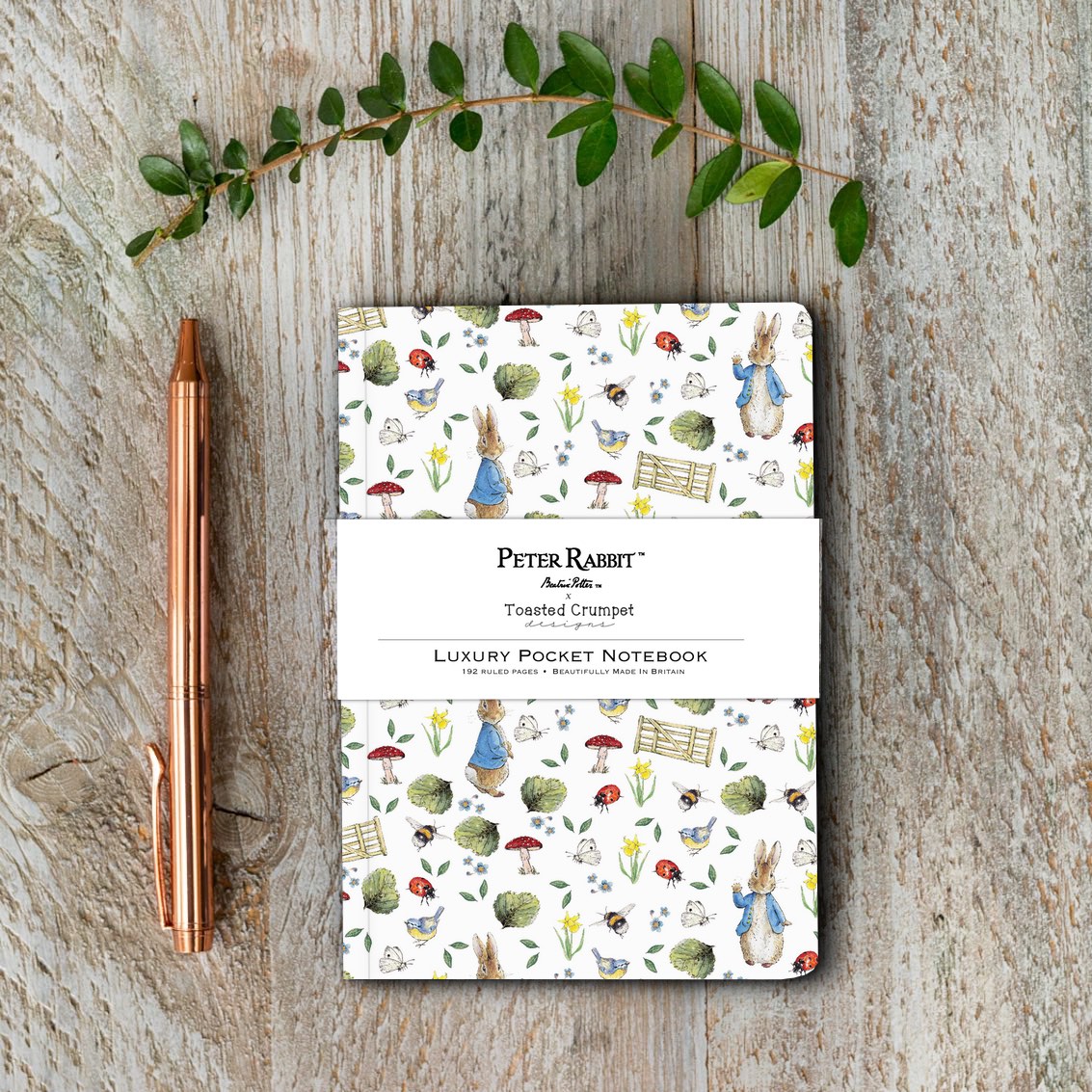 Toasted Crumpet Peter Rabbit Fresh Meadow Breeze A6 Lined Pocket Noteb ...