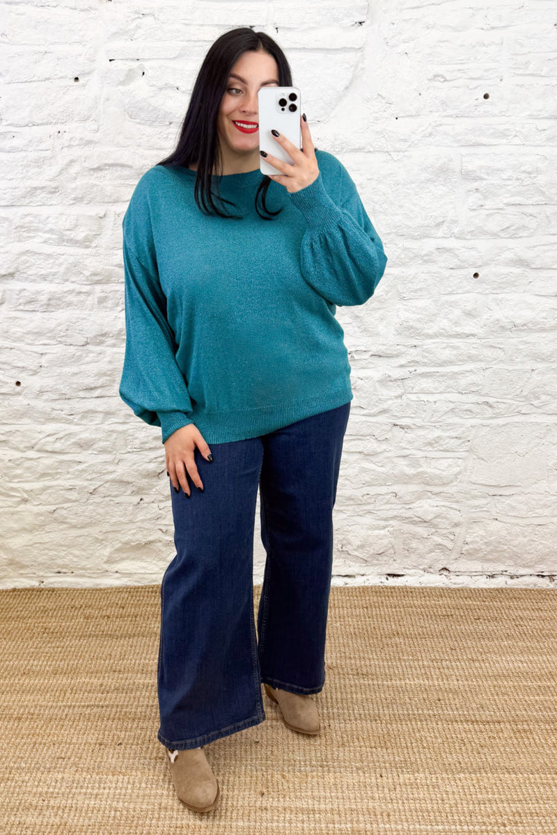 The Mopaz Lurex Knit | Blue – itsy Bitsy Boutique