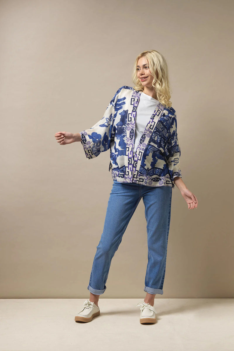 One Hundred Stars Giant Willow Blue Kimono – itsy Bitsy Boutique