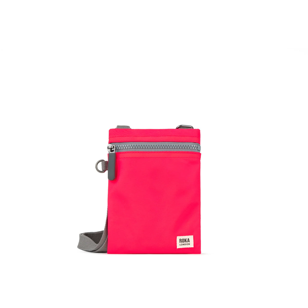 ROKA Chelsea Recycled Nylon Pocket Sling Bag | Raspberry Neon – itsy ...