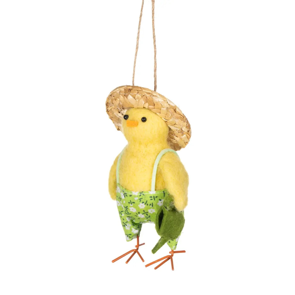 Straw Hat Gardening Chick Hanging Decoration – itsy Bitsy Boutique