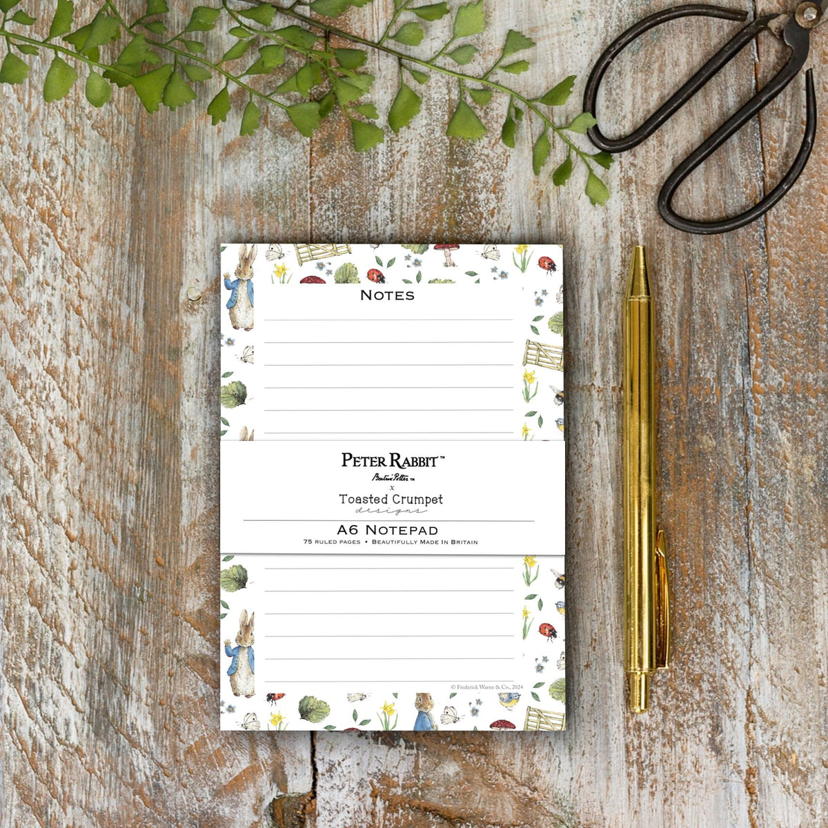 Toasted Crumpet Peter Rabbit Fresh Meadow Breeze A6 Jotter Notepad ...
